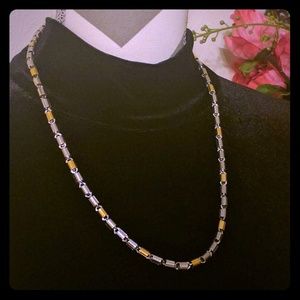 EDFORCE | Jewelry | Edforce Unisex Two Tone Stainless Steel Chain ...